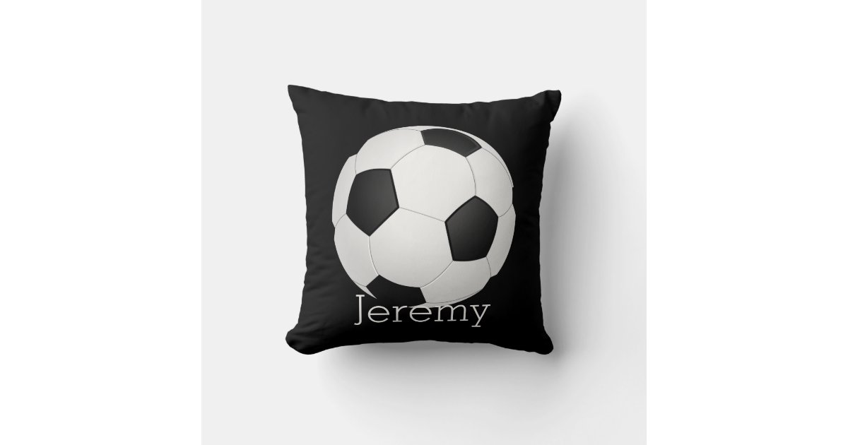 soccer ball custom personalized pillow | Zazzle