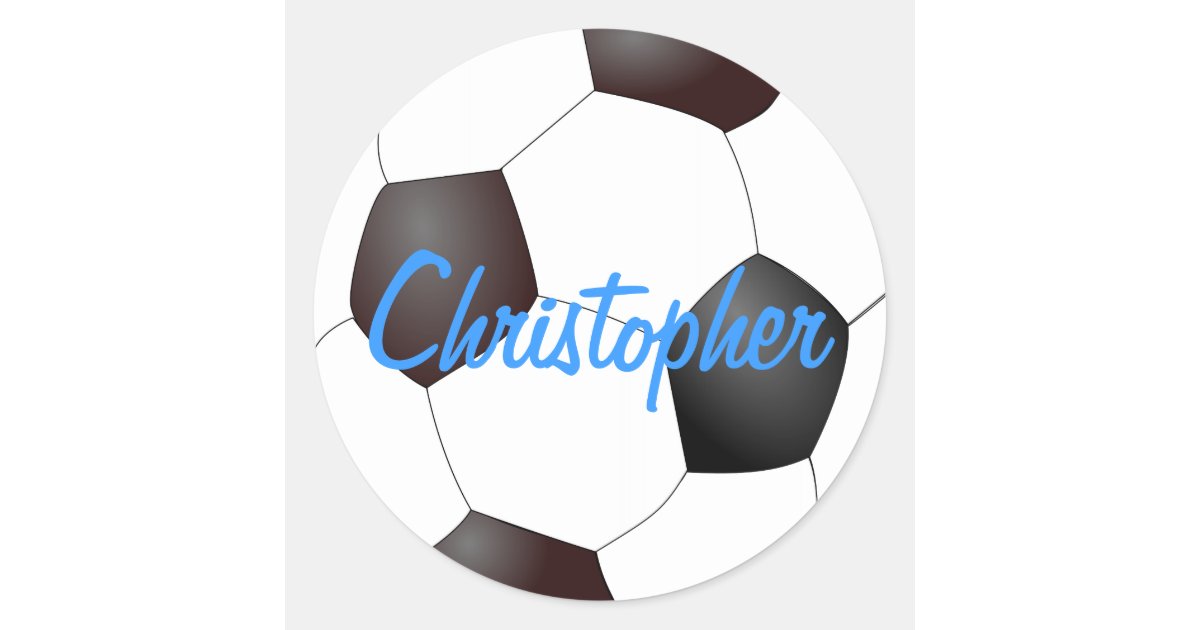 Soccer Ball - Customizable Classic Round Sticker | Zazzle