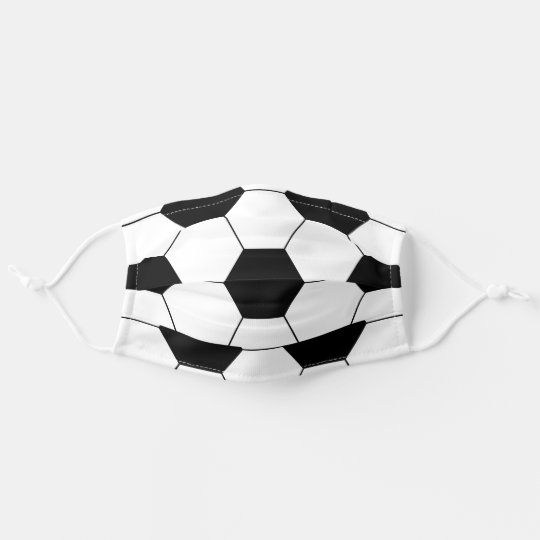 Soccer Ball Cute Sports Print for Kids Adult Cloth Face Mask | Zazzle.com