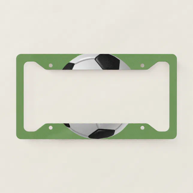 Soccer Ball Design License Plate Frame | Zazzle