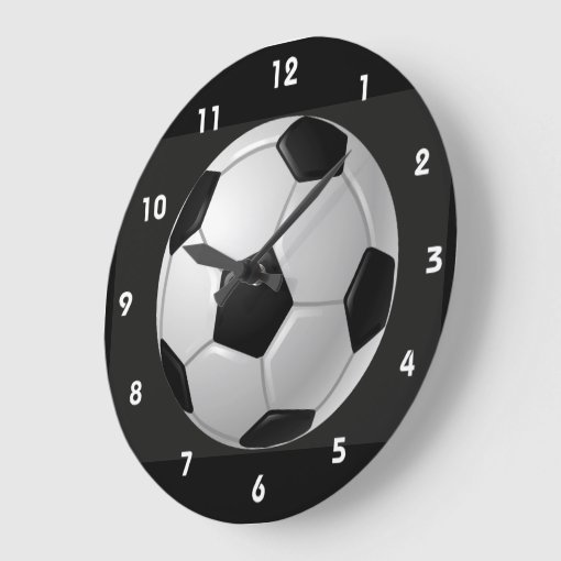Soccer Ball Design Wall Clock | Zazzle