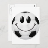 Soccer Ball Face Postcard | Zazzle