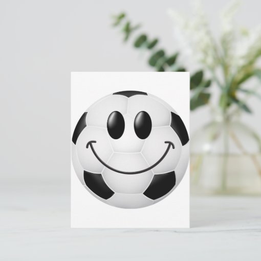 Soccer Ball Face Postcard | Zazzle