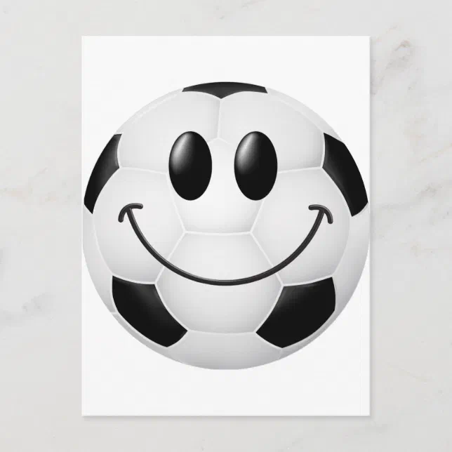 Soccer Ball Face Postcard | Zazzle