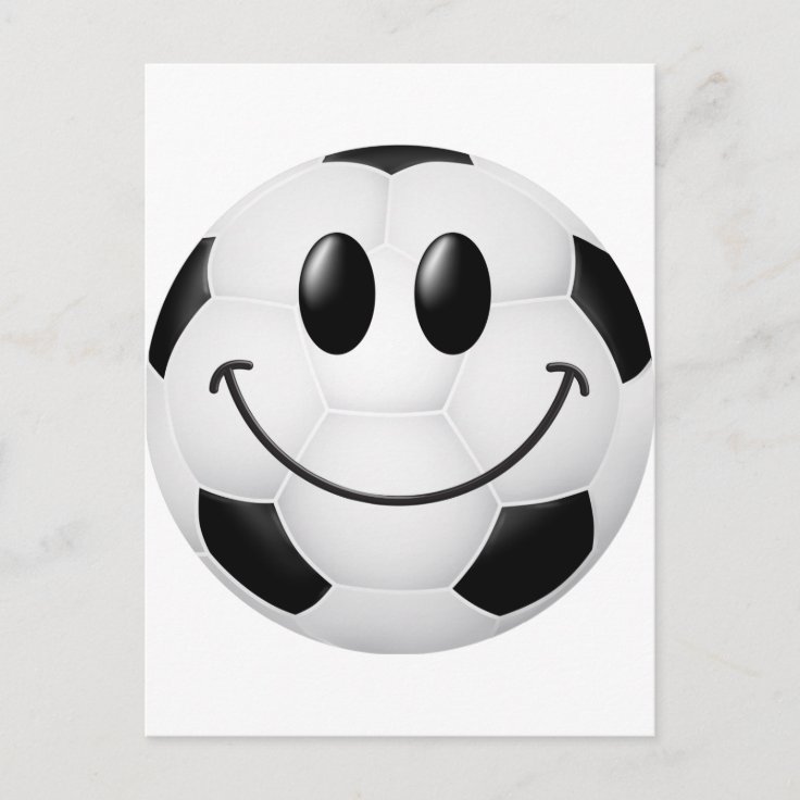 Soccer Ball Face Postcard | Zazzle
