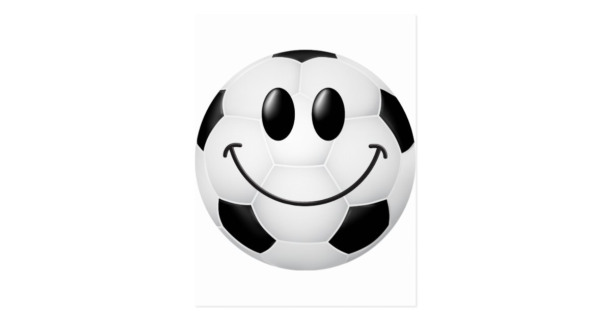 Soccer Ball Face Postcard | Zazzle.com