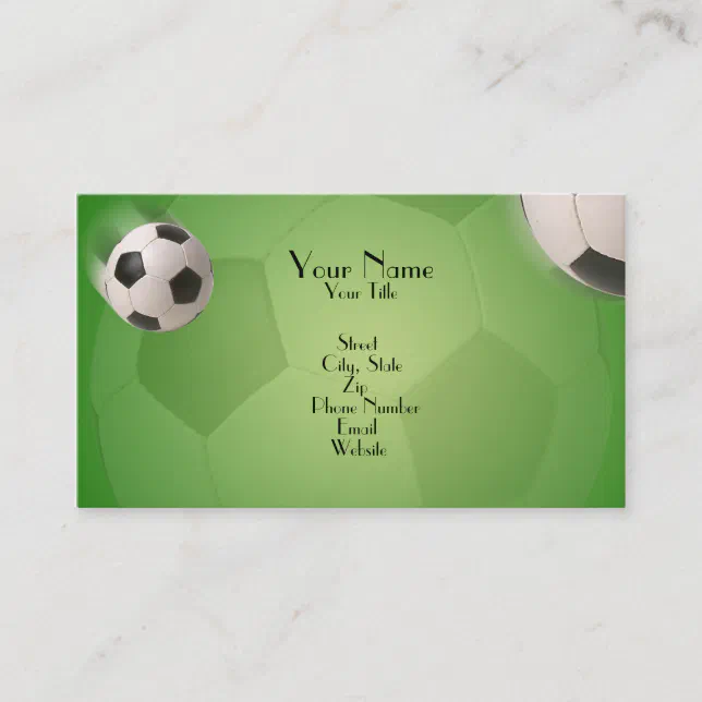 Soccer Ball Football Goal - Business Card | Zazzle