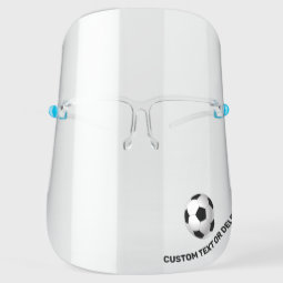 Soccer Ball, Futball Personalized Sports Face Shield | Zazzle