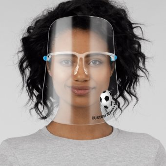 Soccer Ball, Futball Personalized Sports Face Shield | Zazzle