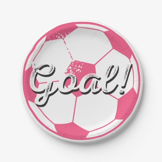 Soccer Ball Goal Plates - Pink | Zazzle.com