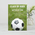 Soccer Ball Graduation Party Announcement | Zazzle