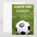 Soccer Ball Graduation Party Announcement | Zazzle