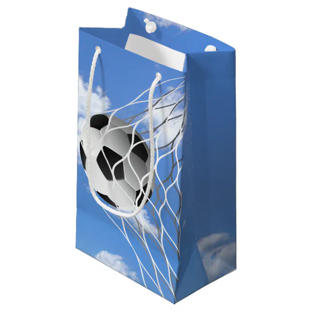 Soccer Ball in Net Small Gift Bag | Zazzle