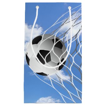 Soccer Ball in Net Small Gift Bag | Zazzle