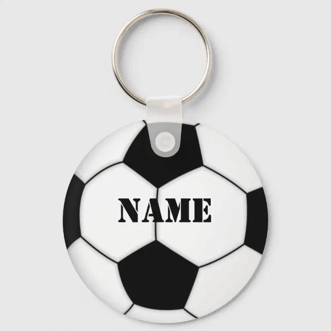 SOCCER BALL KEYCHAIN personalize with name | Zazzle