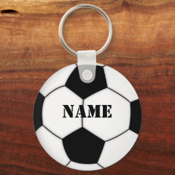 SOCCER BALL KEYCHAIN personalize with name | Zazzle