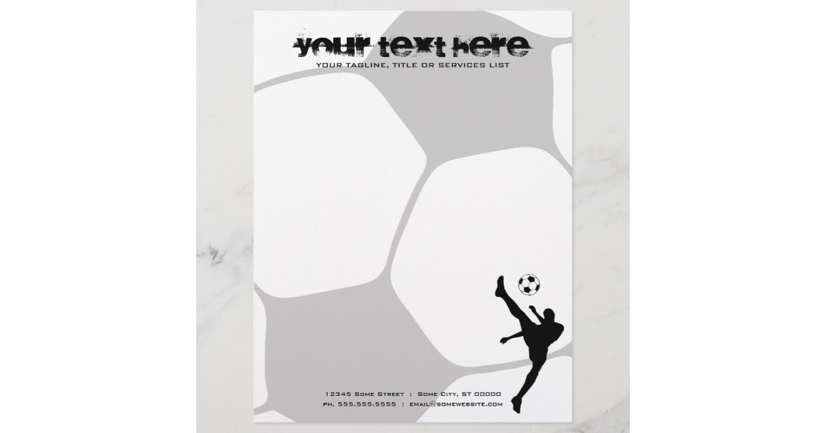 soccer ball letterhead | Zazzle