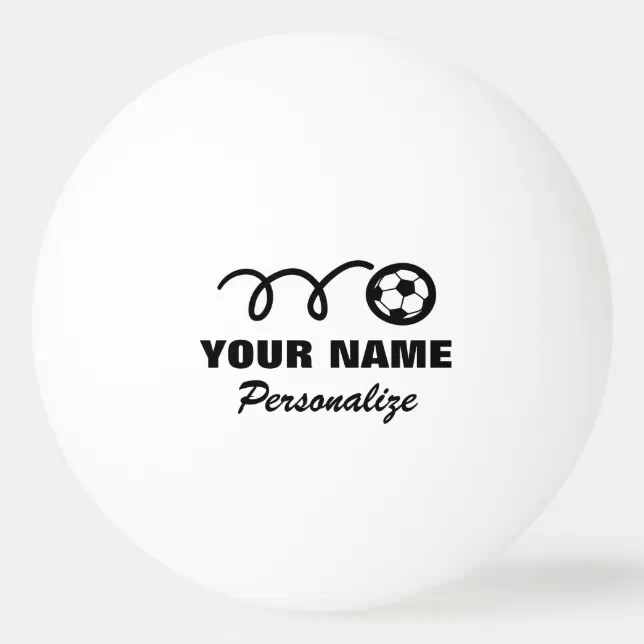 Soccer ball logo ping pong ball for table tennis | Zazzle