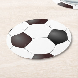 Soccer Ball Paper Coasters | Zazzle