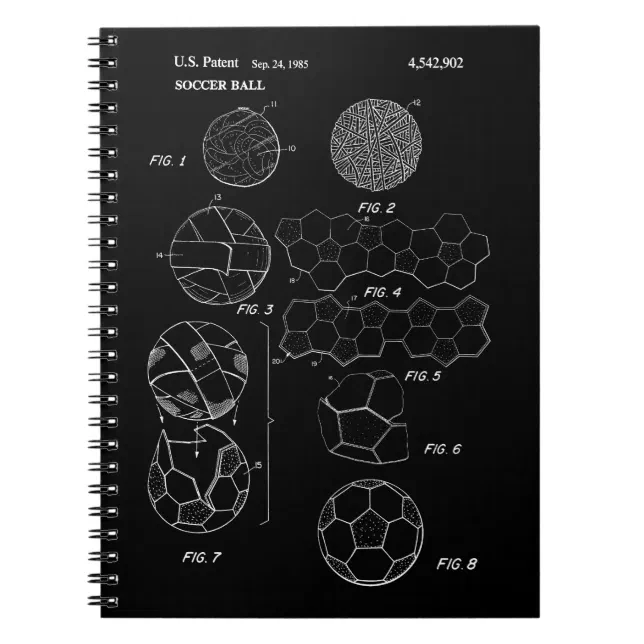 Soccer Ball Patent Art Notebook | Zazzle