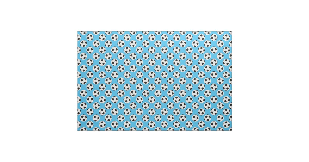 Soccer Ball Pattern Fabric | Zazzle