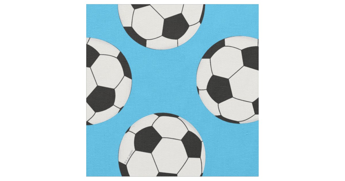 Soccer Ball Pattern Fabric | Zazzle