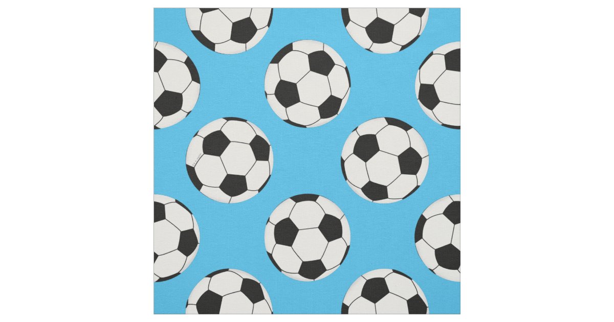 Soccer Ball Pattern Fabric | Zazzle
