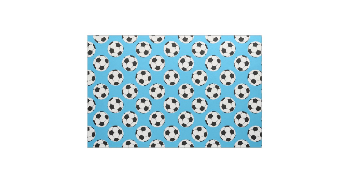Soccer Ball Pattern Fabric | Zazzle