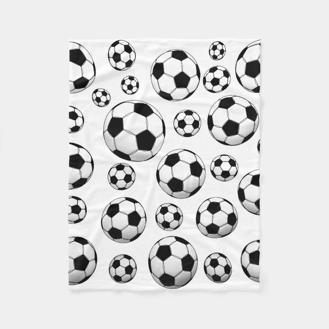 Soccer Ball Pattern Fleece Blanket | Zazzle