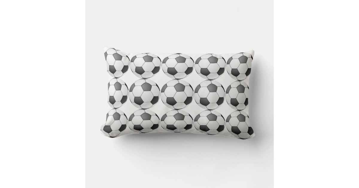 SOCCER BALL PATTERN LUMBAR PILLOW | Zazzle
