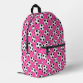 Soccer Ball Pattern Pink Printed Backpack | Zazzle