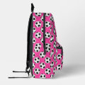 Soccer Ball Pattern Pink Printed Backpack | Zazzle