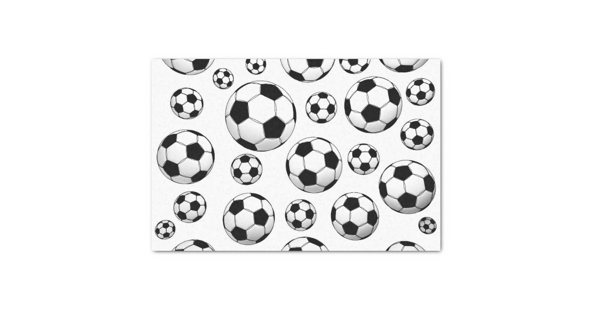 Soccer Ball Pattern Tissue Paper | Zazzle