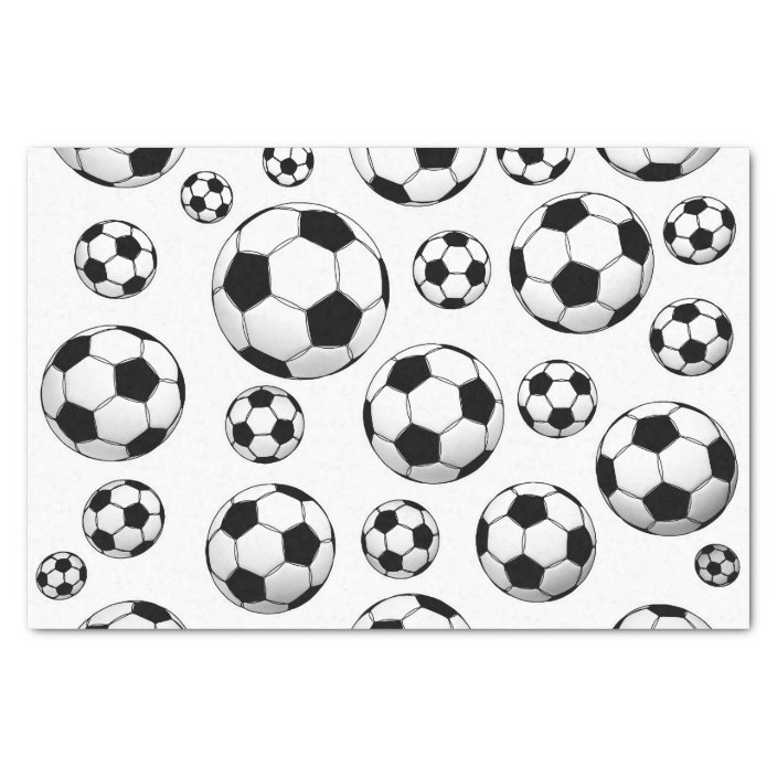 Soccer Ball Pattern Tissue Paper | Zazzle.com