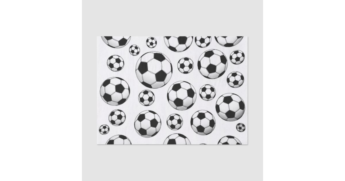Soccer Ball Pattern Tissue Paper | Zazzle