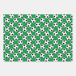 Soccer Ball Pattern Wrapping Paper Sheets | Zazzle
