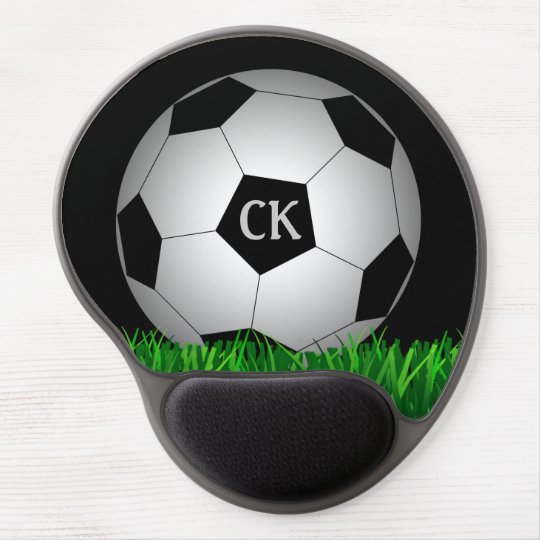 Soccer ball personalized monogram gel mouse pad | Zazzle.com