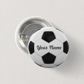 Soccer Ball Personalized Name Pinback Button | Zazzle