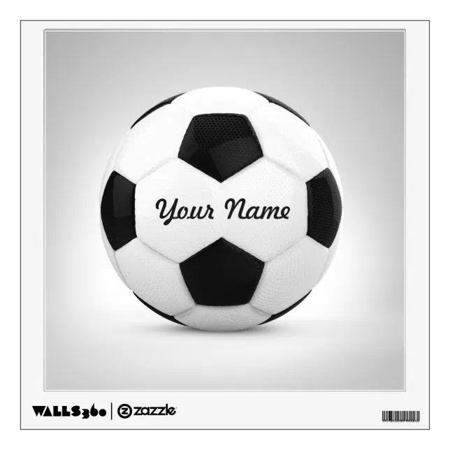 Soccer Ball Personalized Name Wall Decal | Zazzle
