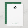 Soccer Ball Personalized Note Card | Zazzle