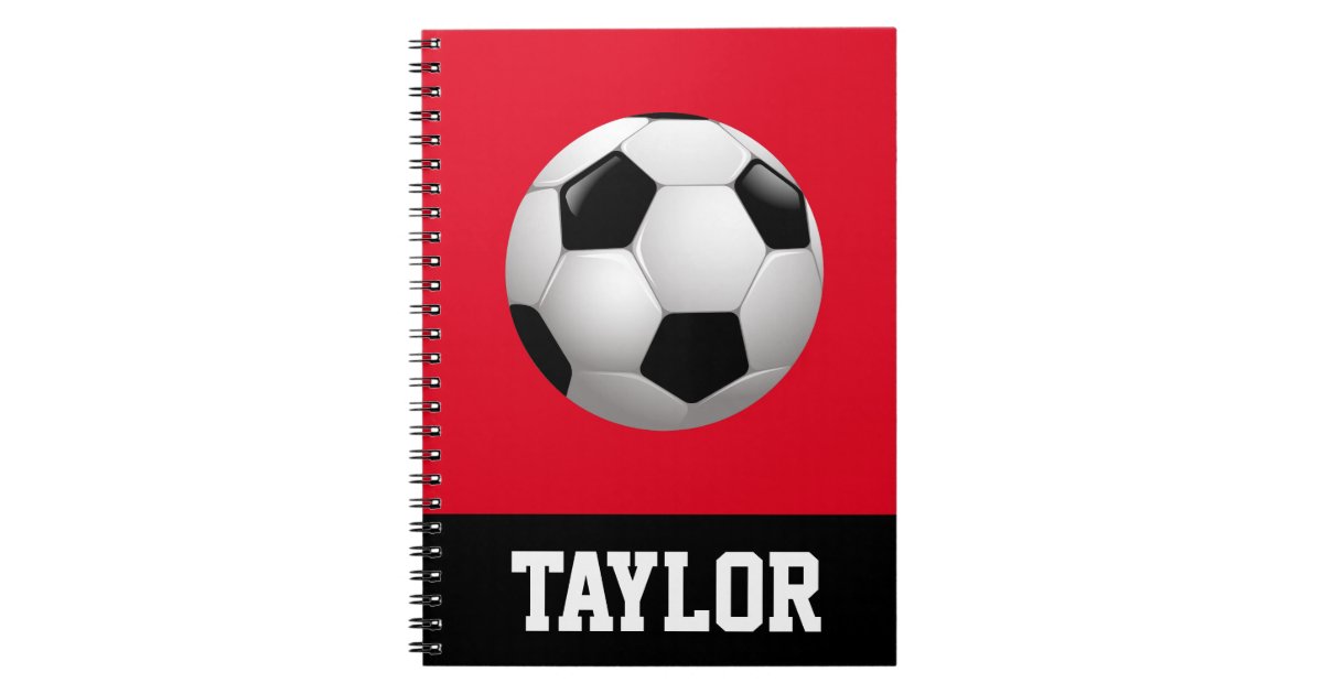 Soccer Ball Personalized Notebook | Zazzle