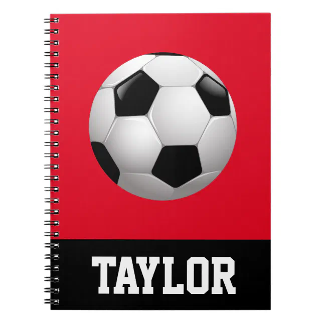 Soccer Ball Personalized Notebook | Zazzle