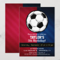 Soccer Ball; Red, White, and Blue Invitation | Zazzle