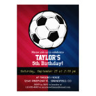 Soccer Ball Blue & Black Birthday Invitations | Zazzle.com