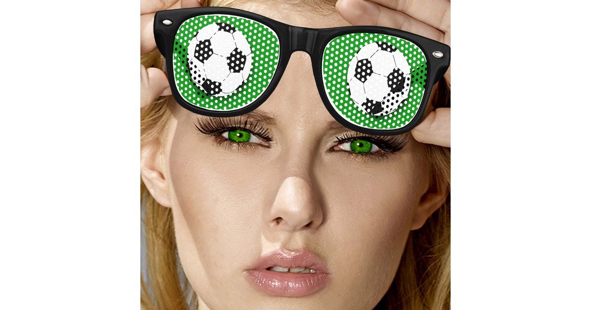 Soccer Ball retro Shades /Fun Party Sunglasses | Zazzle