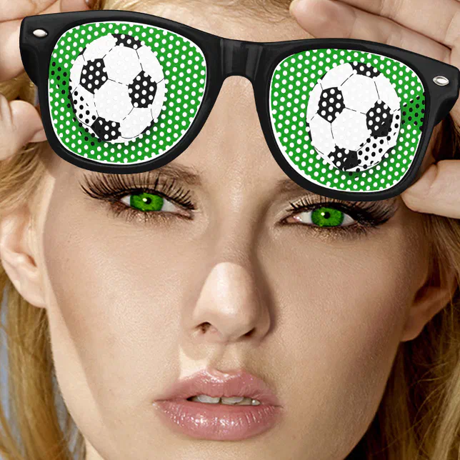 Soccer Ball retro Shades /Fun Party Sunglasses | Zazzle