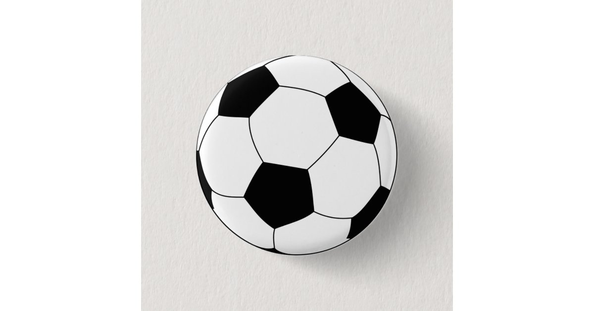 Soccer ball round pin button | Zazzle