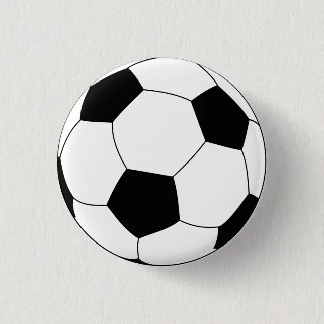 Soccer ball round pin button | Zazzle