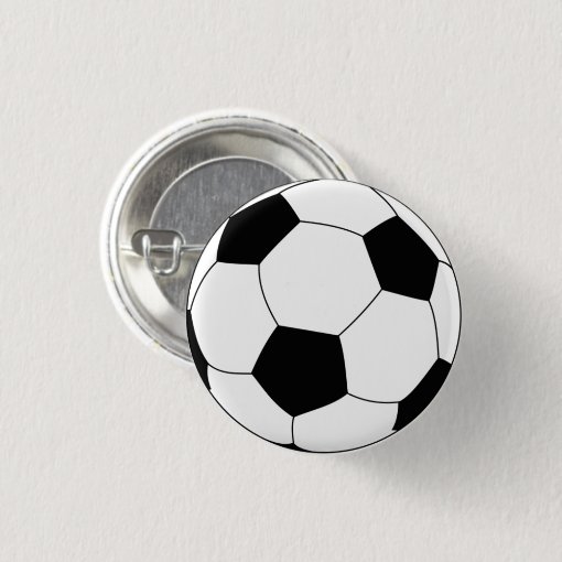 Soccer ball round pin button | Zazzle