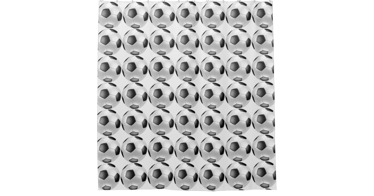 Soccer ball shower curtain | Zazzle